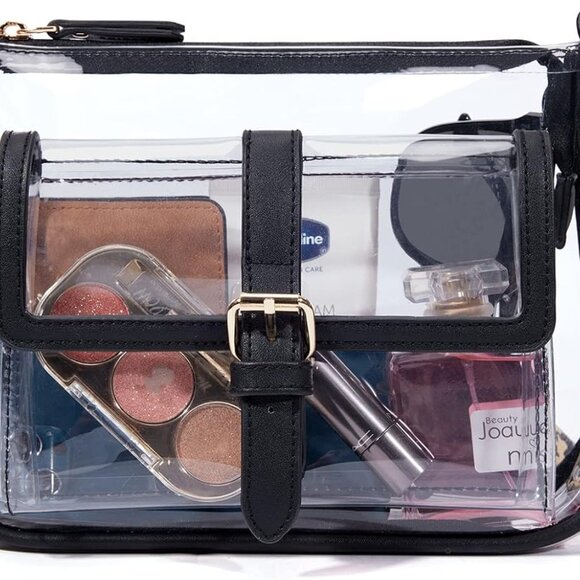 Bags | Clear Bag Stadium Approved Pvc Crossbody Purse For Women ...